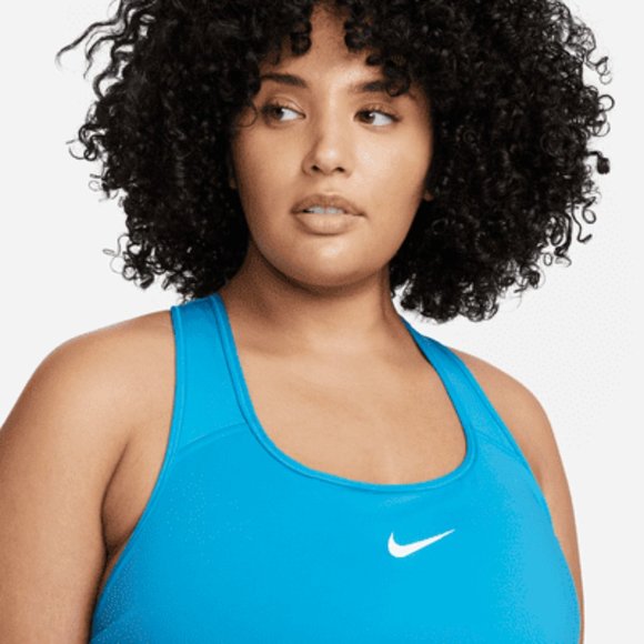 Nike | Tops | Nike Swoosh Womens Mediumsupport Padded Sports Bra Plus ...